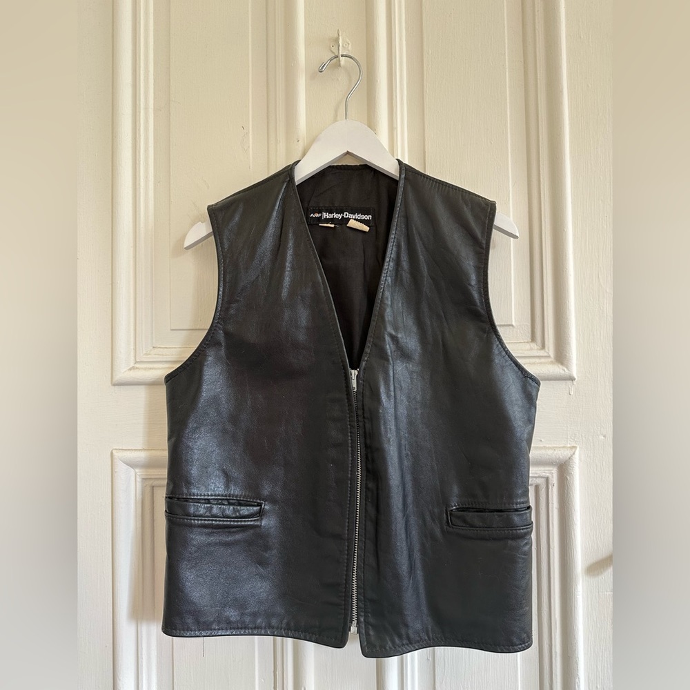 Vintage Amf Harley Davidson Leather Vest - Gem